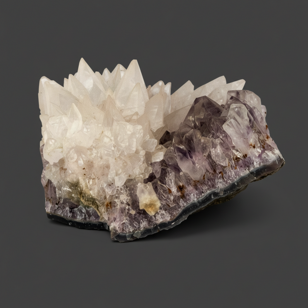 Dogtooth Calcite Cluster Spectacular Flower Amethyst 4.5 Inch — Satin ...