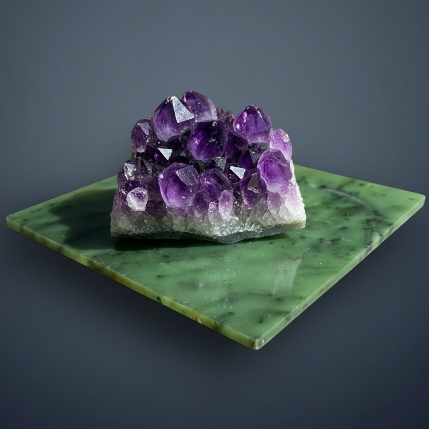 Jade Charger Green Canadian Nephrite Square Tile Stone — Satin Crystals