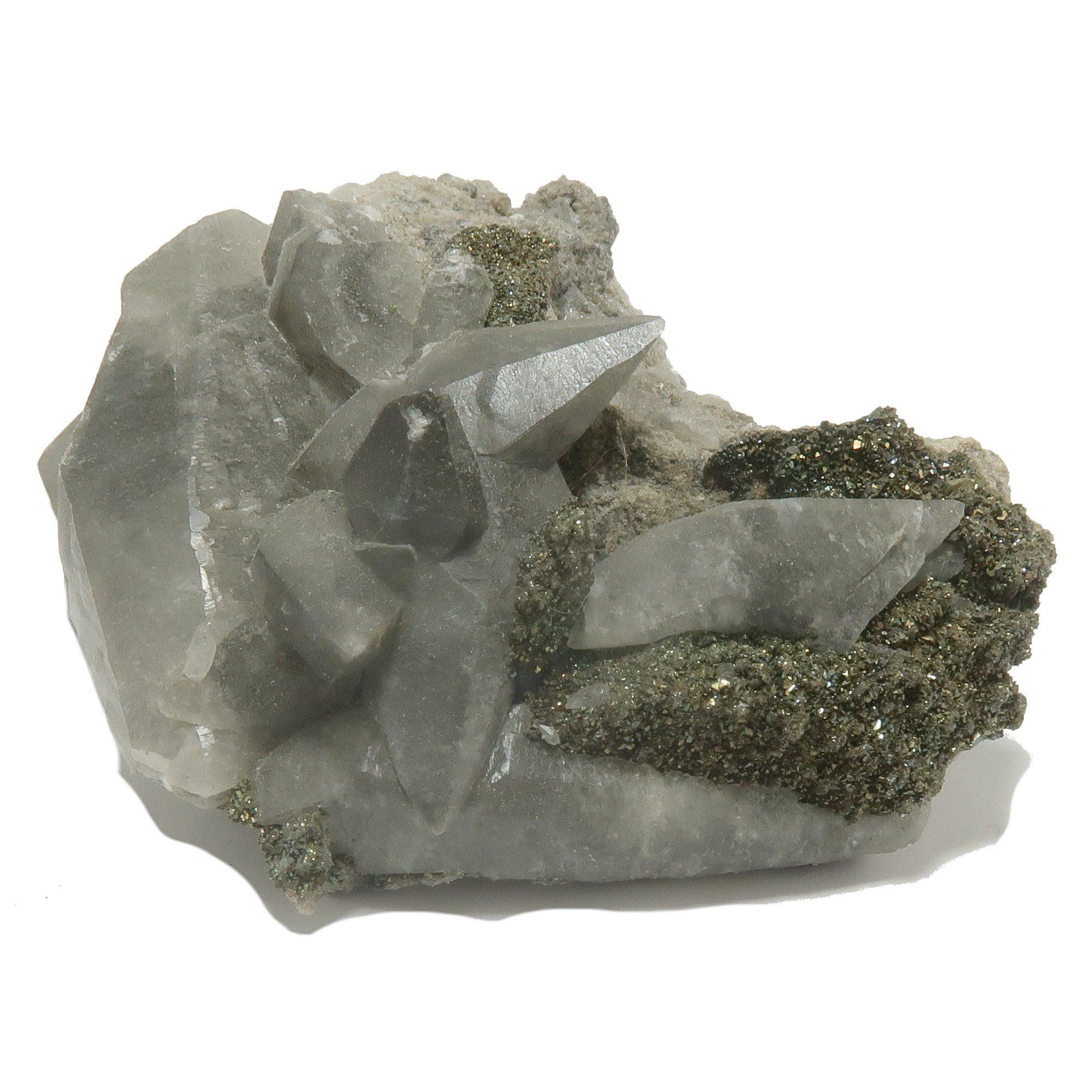 Dogtooth Calcite Cluster Breathtaking Chalcopyrite 2.25 Inch — Satin ...